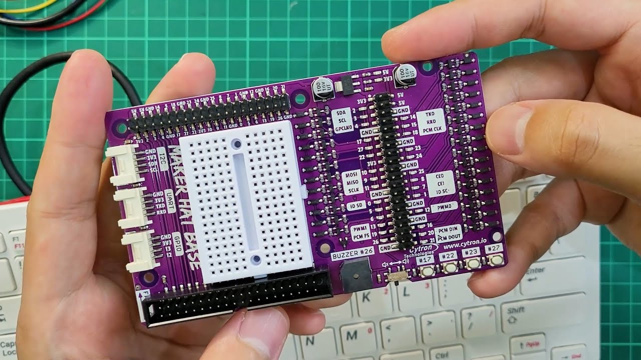 Maker HAT Base, allows you to easily access the Raspberry Pi 400 GPIO ...