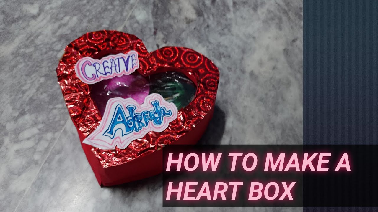 HOW TO MAKE A HEART SHAPE BOX//EASY CRAFT//CREATIVE ADREEJA - YouTube
