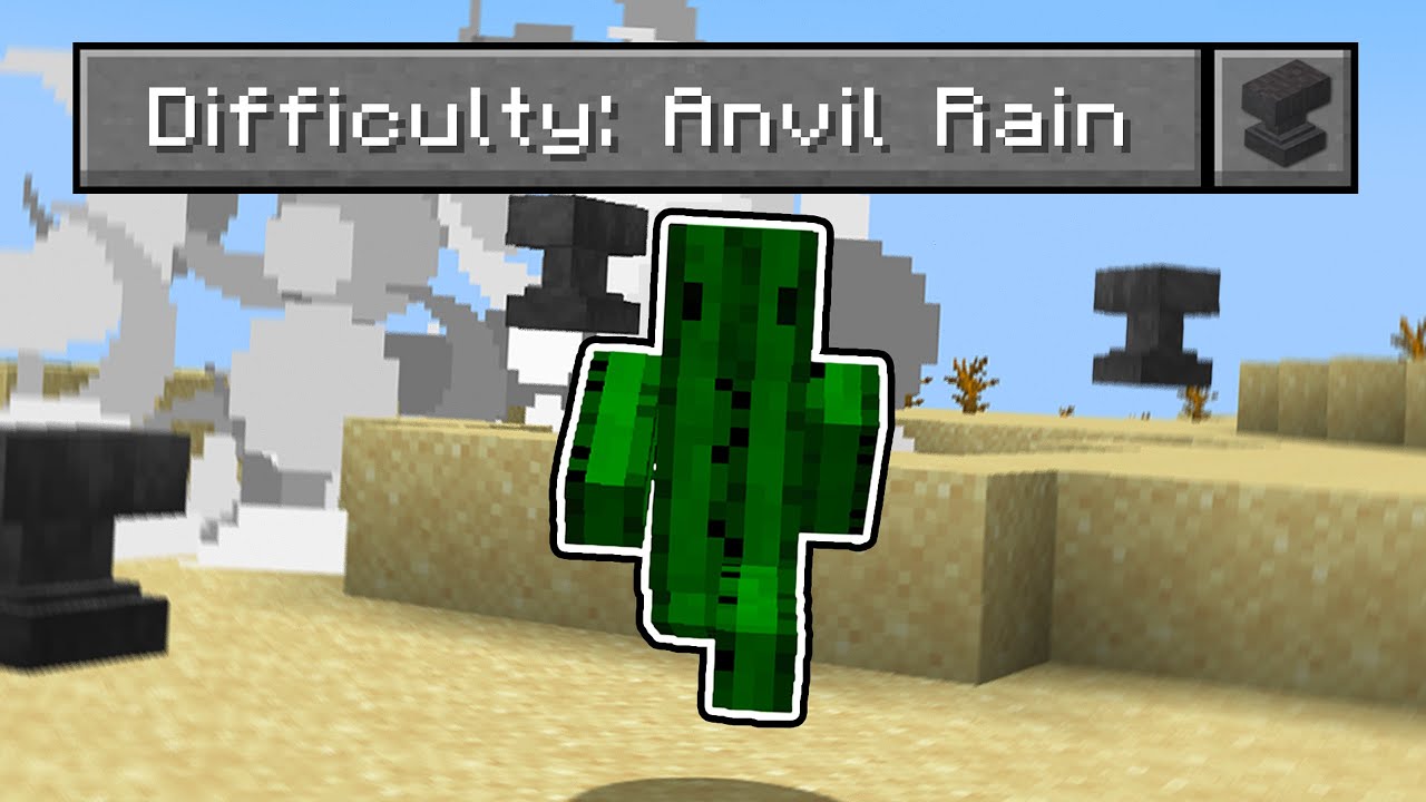 Minecraft, But It's Raining Anvils... - YouTube