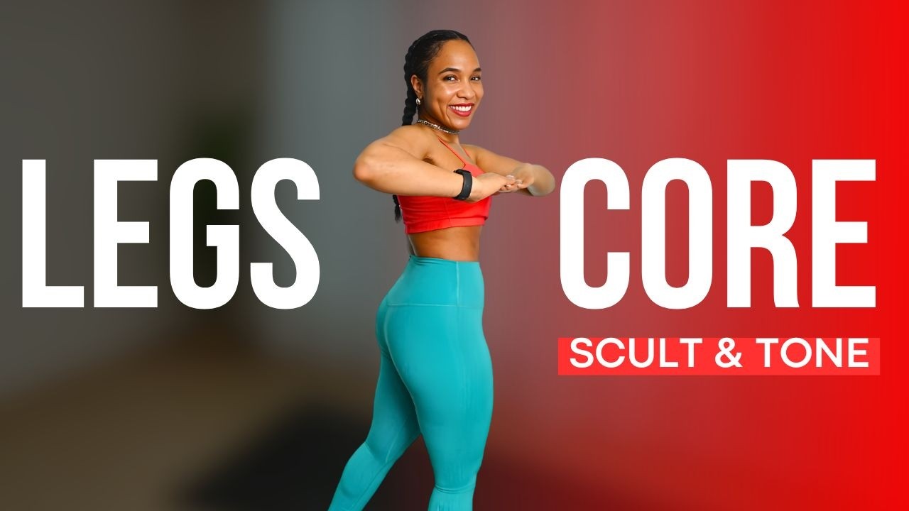 12 Min Lower Body & Core Workout- Sculpt Legs & Tone Belly Fat - YouTube