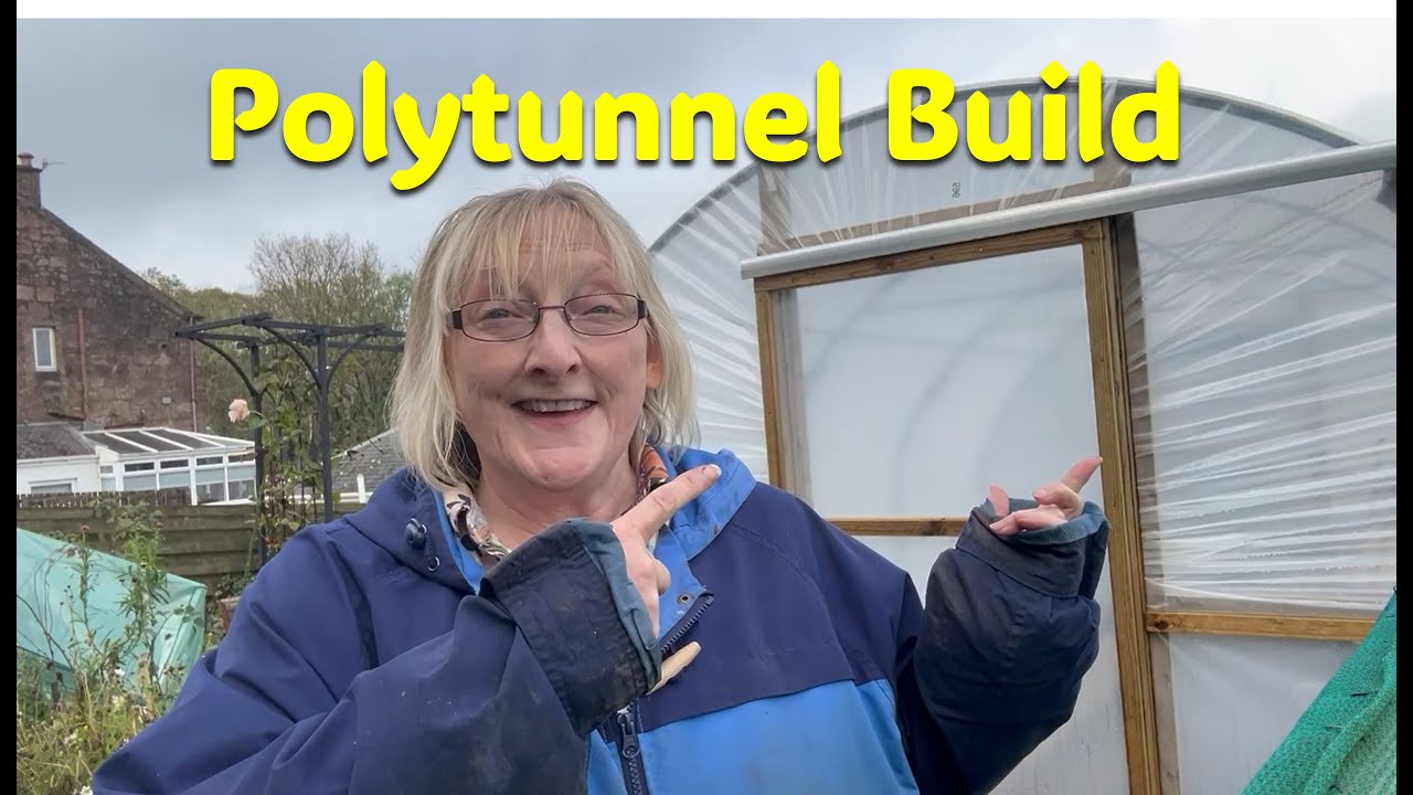 Building a new polytunnel and creating the staging and beds inside it ...