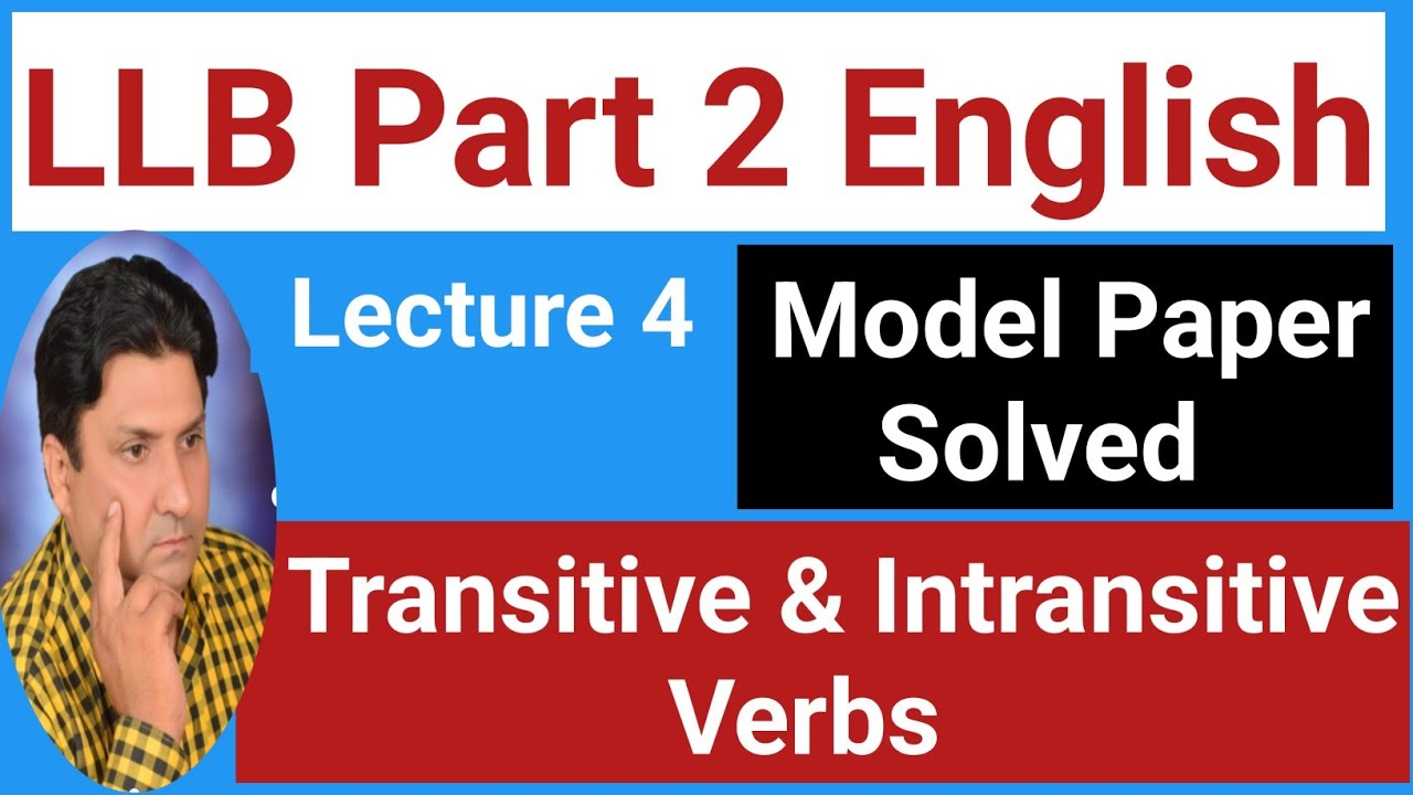 LLB Part 3 English || Transitive Verbs & Intransitive Verbs ...