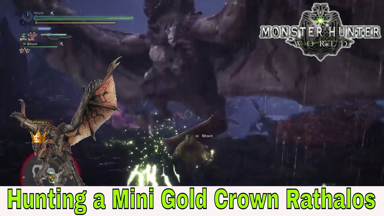 Monster Hunter: World - Mini Gold Crown Rathalos (Hunting a Rathalos ...