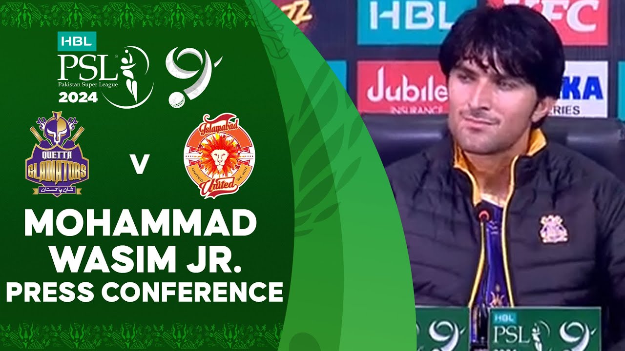 Mohammad Wasim Jr. Press Conference | Quetta vs Islamabad | Match 8 ...