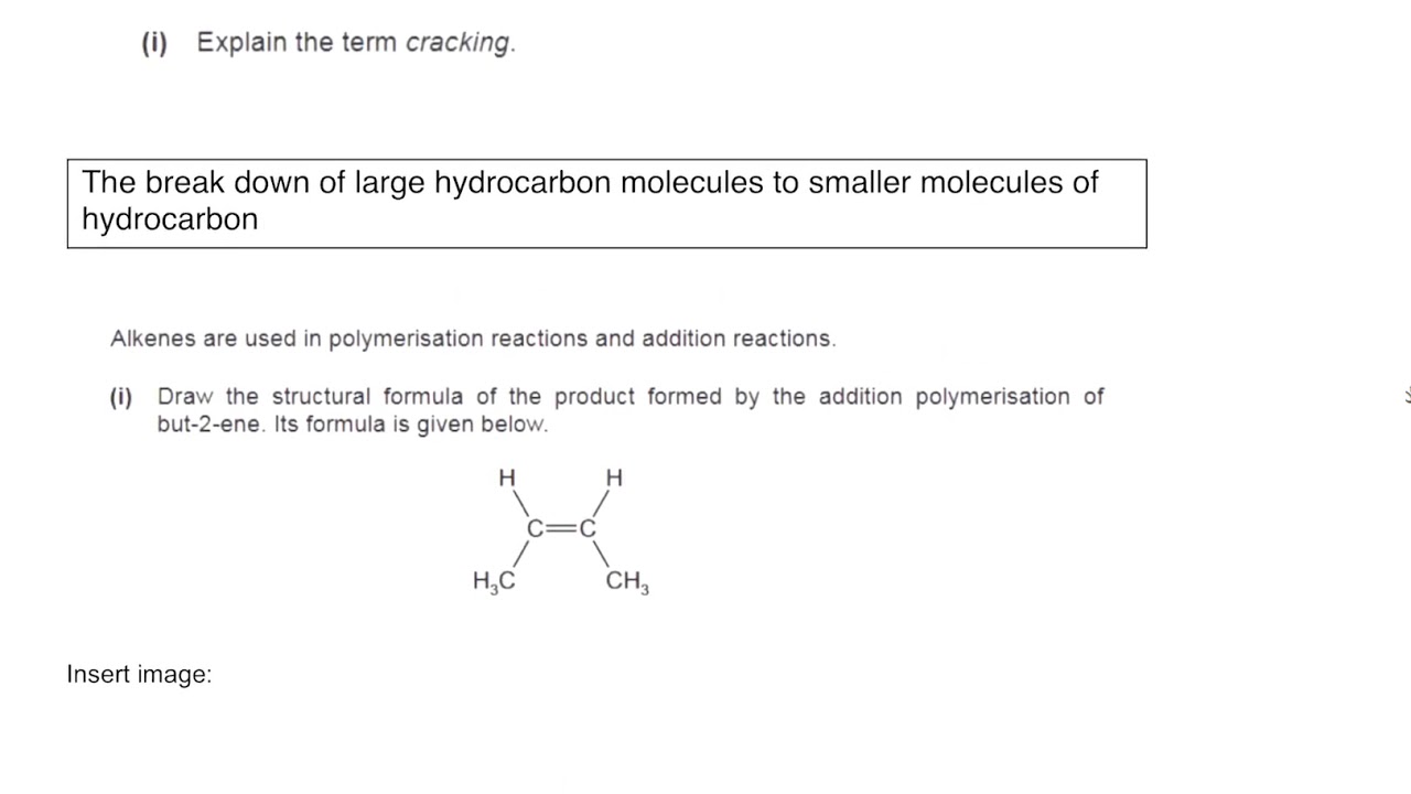 IGCSE Chemistry Correction Of Questions On Addition Polymerisation IGCSE Chemistry Correction Of Questions On Addition Polymerisation