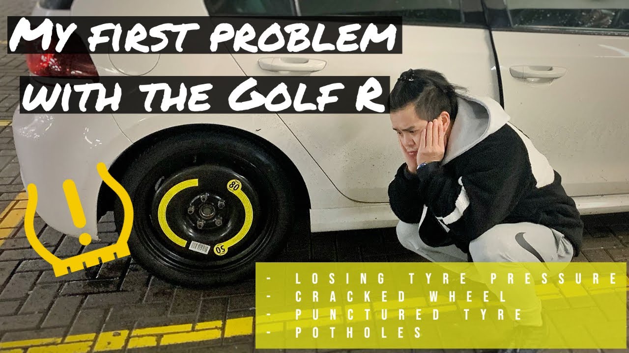 My first problem with the Volkswagen Golf R! Tyre pressure warning ...
