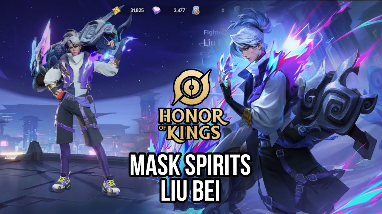 New Skin Mask Spirits Liu Bei - Honor Of Kings - YouTube