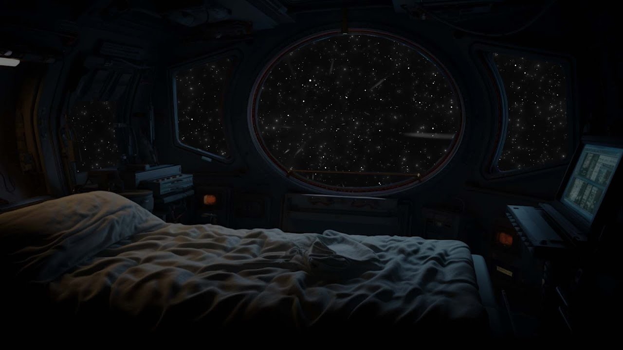 Sleeping Space on a Spaceship | White Noise Eliminates Stress Helps You ...