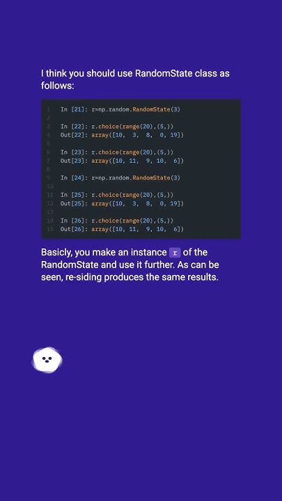 NumPy random seed produces different random numbers #shorts - YouTube