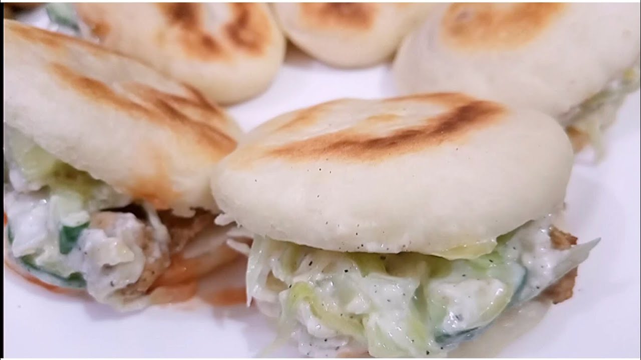 Mini Shawarma pockets recipe | No oven | chicken recipe |pitta bread ...
