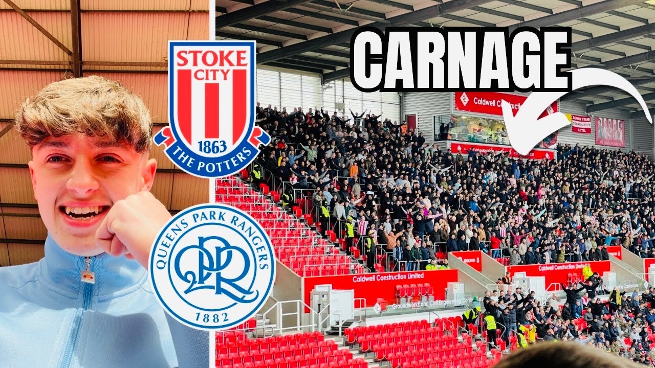 STOKE FANS go MENTAL as WE BEAT QPR *Stoke 3-1 QPR - YouTube