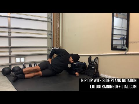 Lotus Training: Side Plank Hip Dip With Side Plank Rotation - YouTube