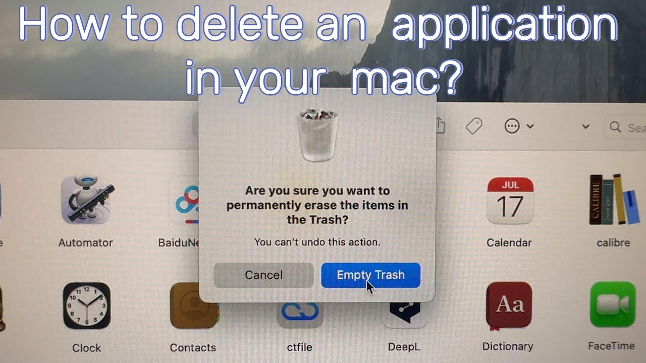 How to delete an application in your mac? - YouTube