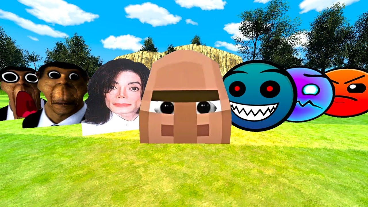 Angry Munci Multiverses, Michael Jackson, Obunga And Geometry Dash ...