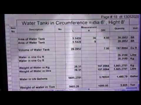 How to find water tank calculation ??? - YouTube