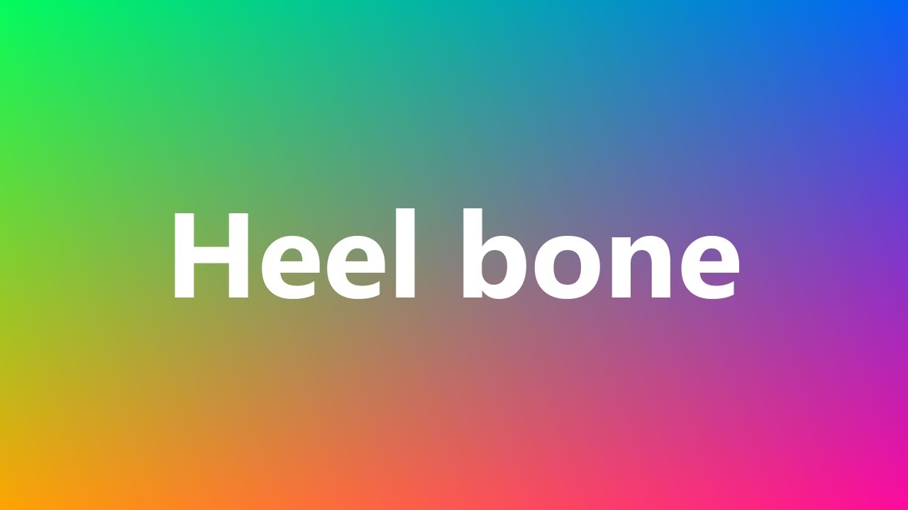 Heel bone - Medical Definition and Pronunciation - YouTube