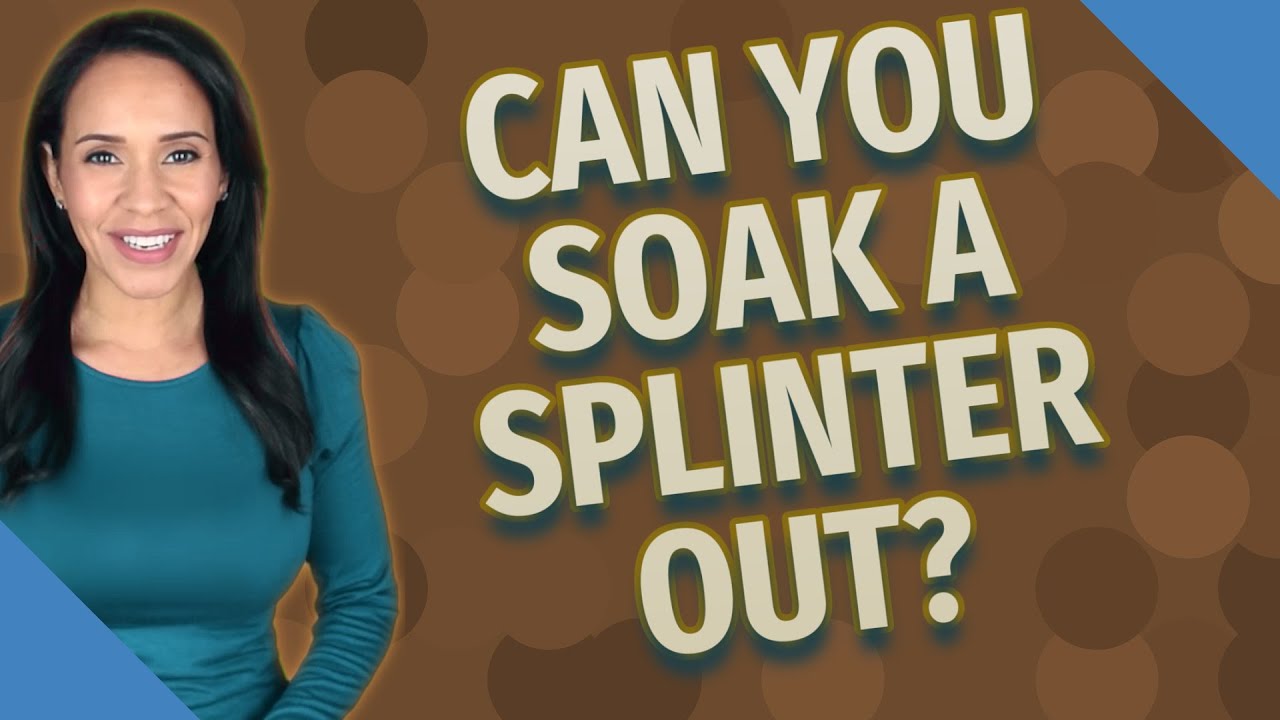 Can you soak a splinter out? - YouTube