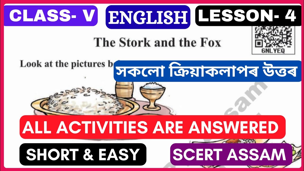 Class 5 English Lesson 4 question answer Assam/ scert class 5 english ...