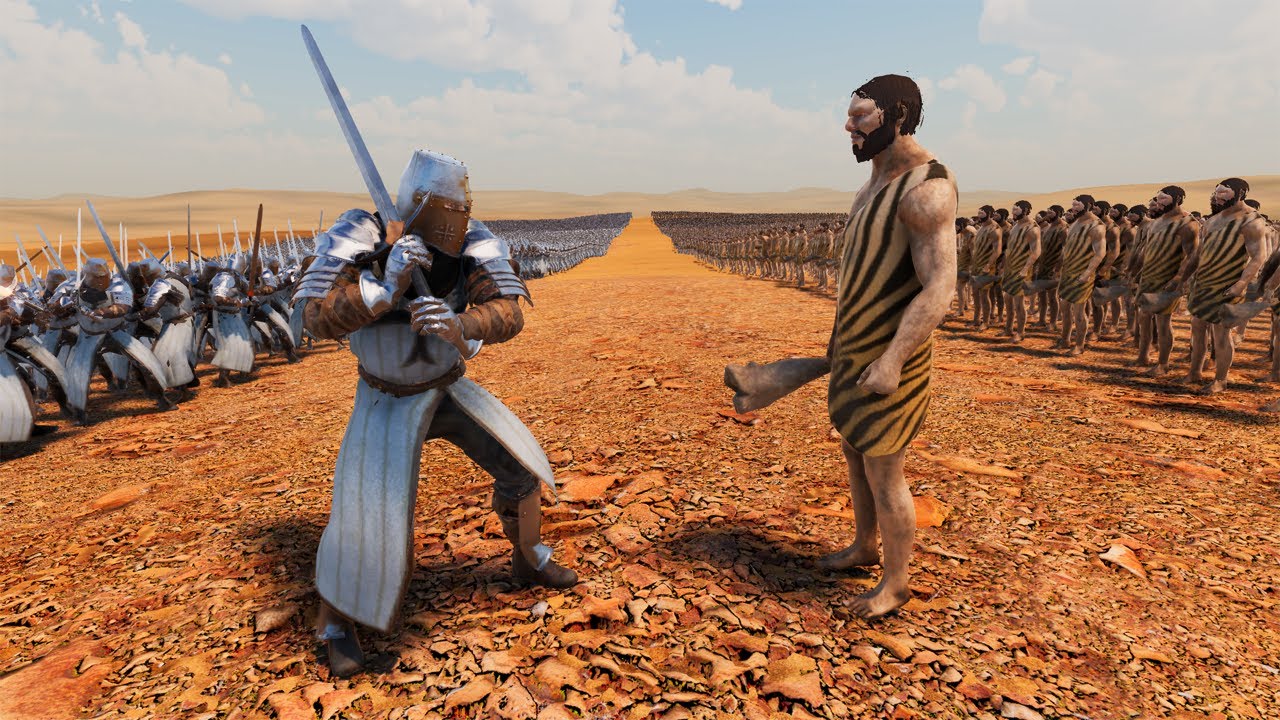 HEAVY ARMORED KNIGHTS VS CAVEMAN - Ultimate Epic Battle Simulator ...