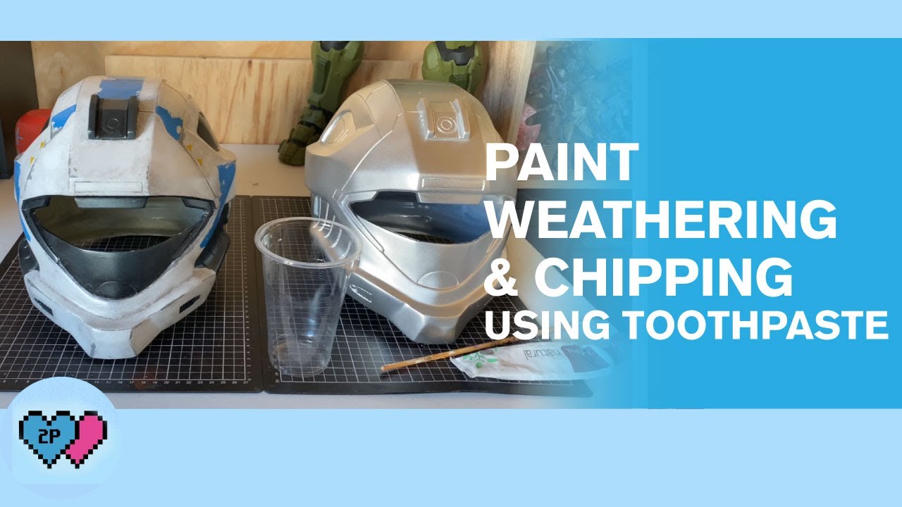Paint weathering and chipping using toothpaste - Props and armour - YouTube