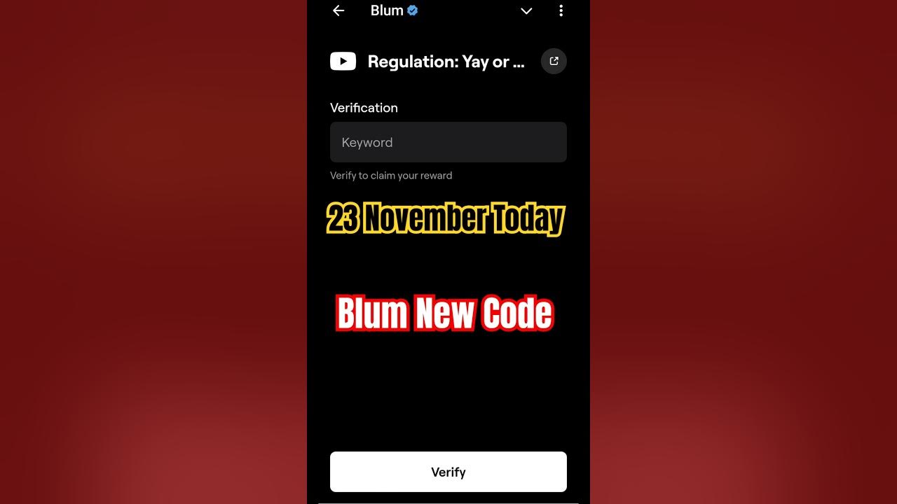 Regulation: Yay or Nay?Blum Video Code | Blum New Video Code |Blum Listing Date|Token Burning# ...