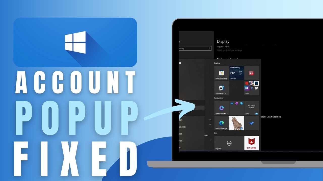 How To Get Rid Of Pop Up "Your Microsoft Account Brings Everything ...