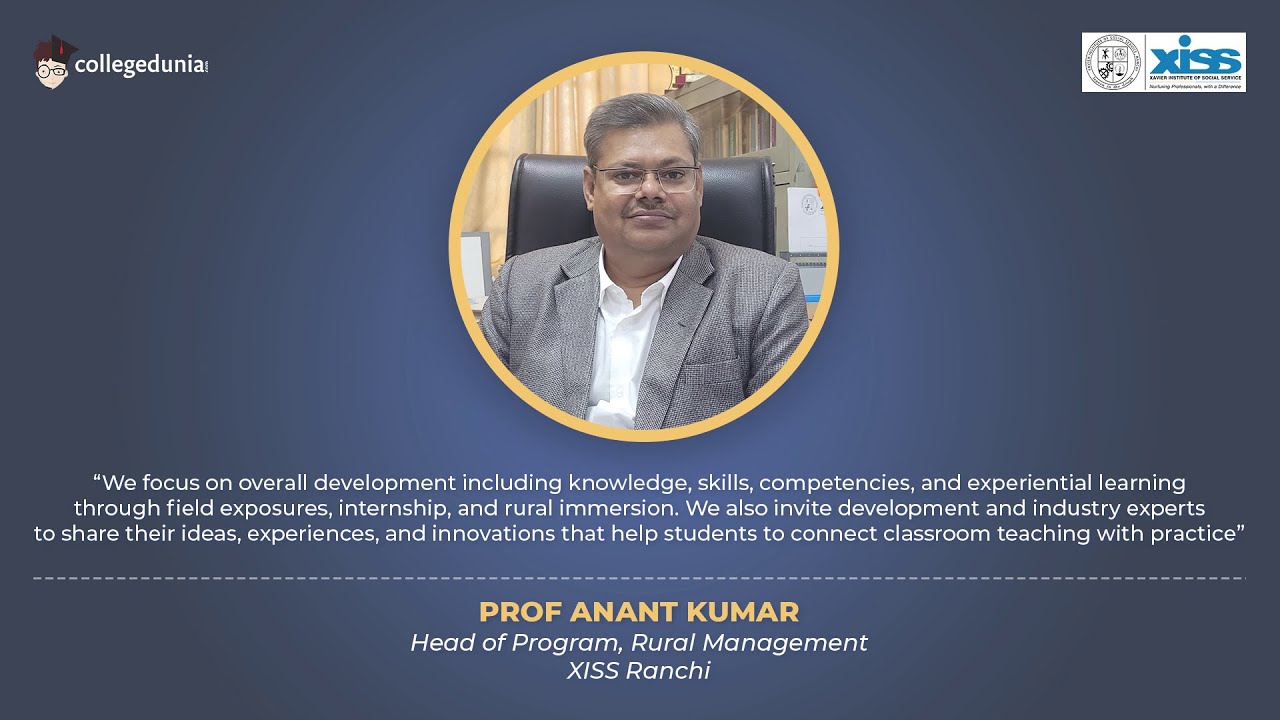 Prof Anant Kumar | Head of Program in Rural Management | XISS Ranchi ...