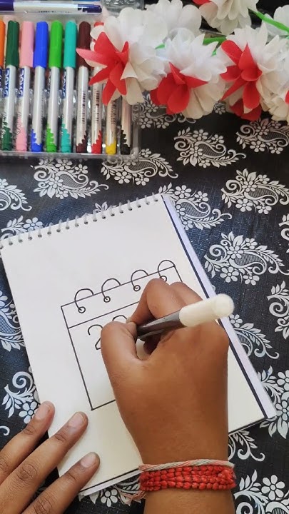 how to draw easy cute calander 2024 step by step for beginners 😉# ...