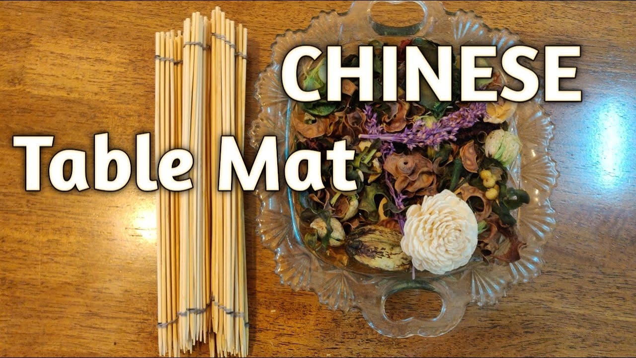 Table Mat | Table Mat Using Chopstick | Chinese Table Mat | How To Make ...