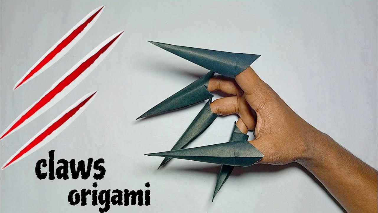 How to make a claws origami || Fum halloween claws origami for kids ...