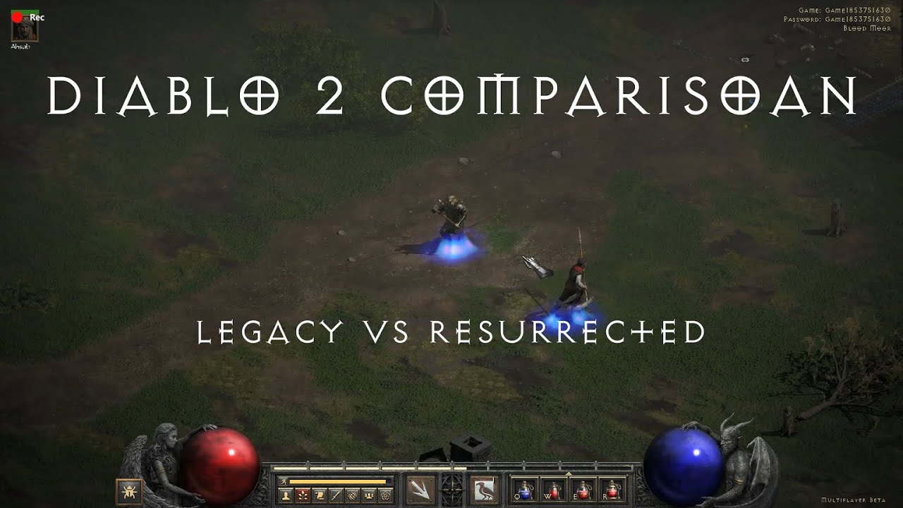 Diablo 2 Skill Legacy Vs Resurrected Comparison - YouTube