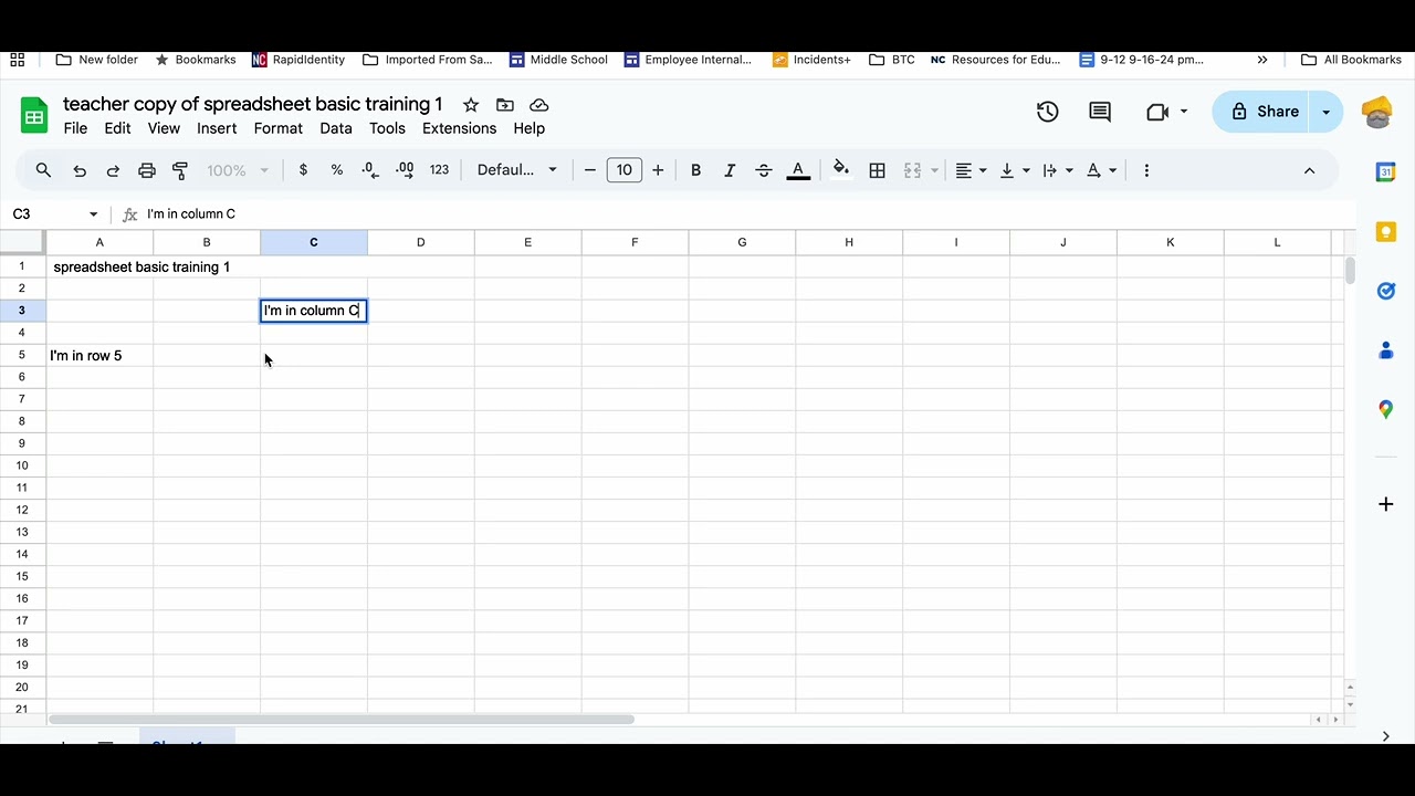 spreadsheet basic 1 - YouTube
