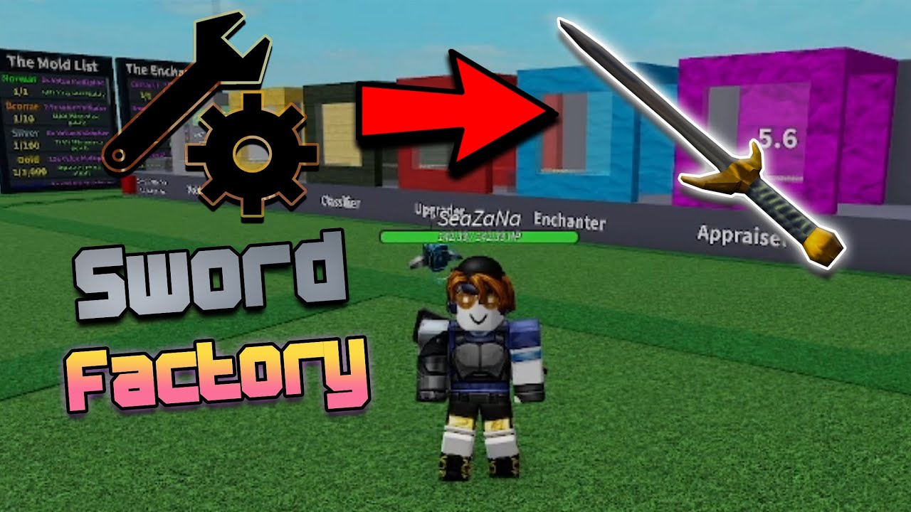 เข้ามาผลิตดาบอันแสนว่างเปล่า ใน Map Sword Factory - Roblox - YouTube