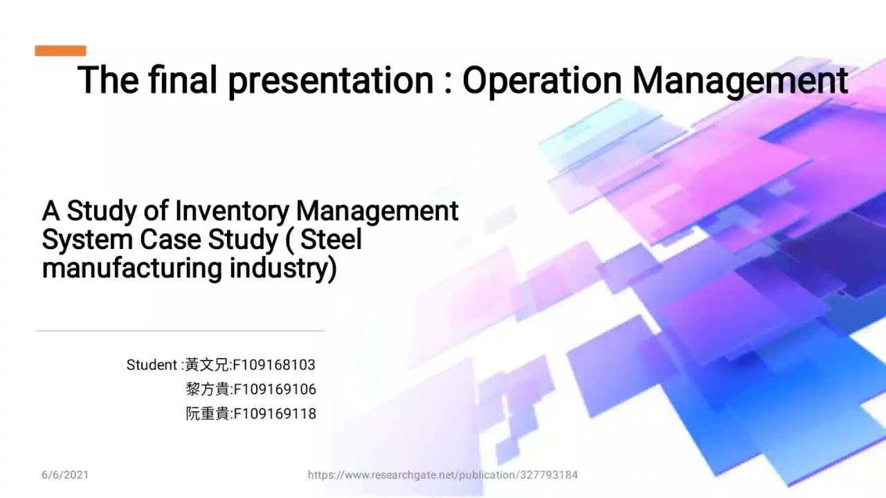 A study of inventory management system case study. - YouTube
