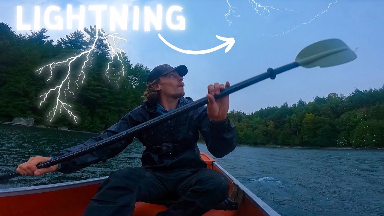 Caught in Thunderstorm on Open Water | Fall Camping and Shore Lunch ...