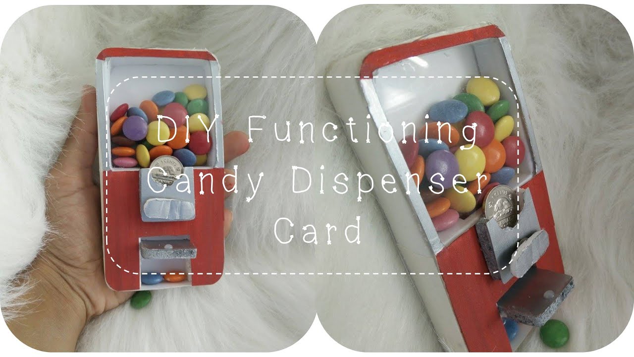 DIY Functioning Candy Dispenser Card TUTORIAL - YouTube