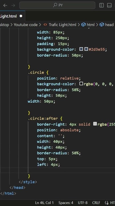 Traffic Light Html Css Youtube
