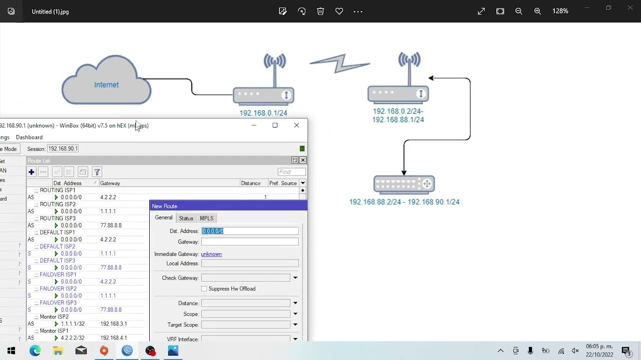 Ruteo Estático Sencillo Mikrotik - YouTube