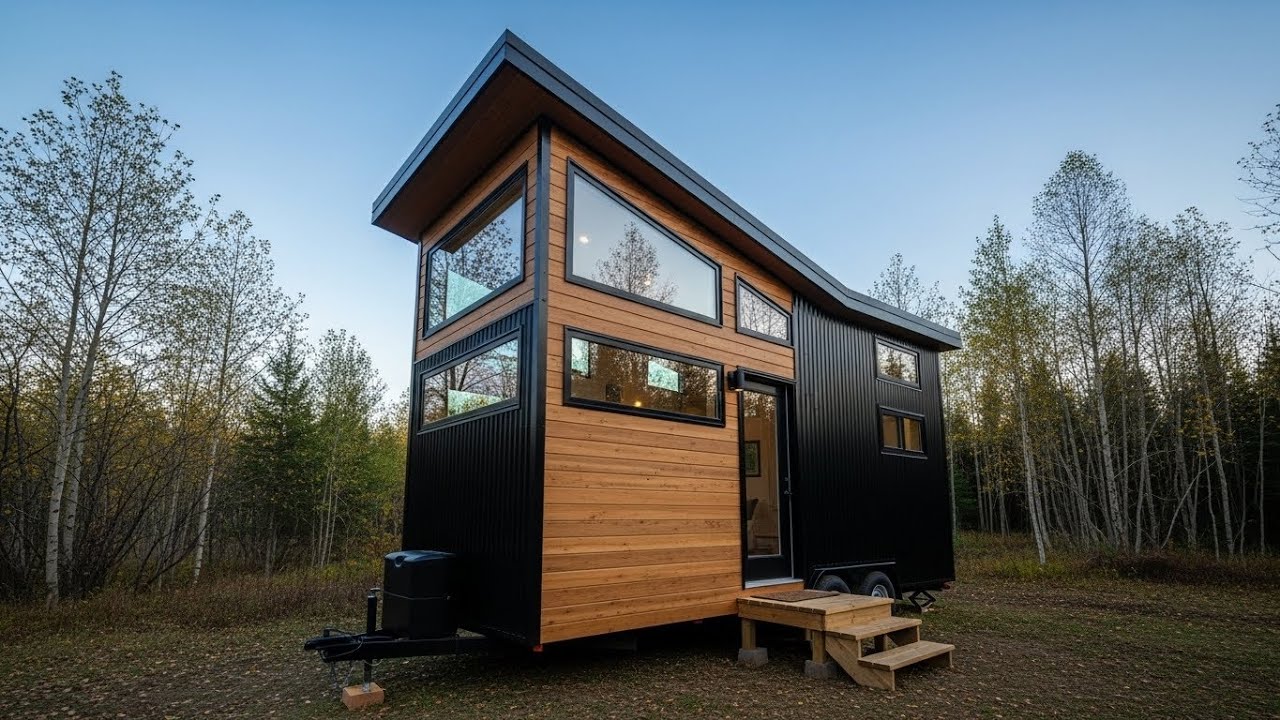 tiny house on wheels Featuring Clean Midcentury Geometry and Cozy ...