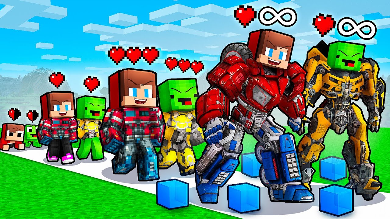 JJ and Mikey:Transformers Evolution Life Cycle in Minecraft - Maizen ...