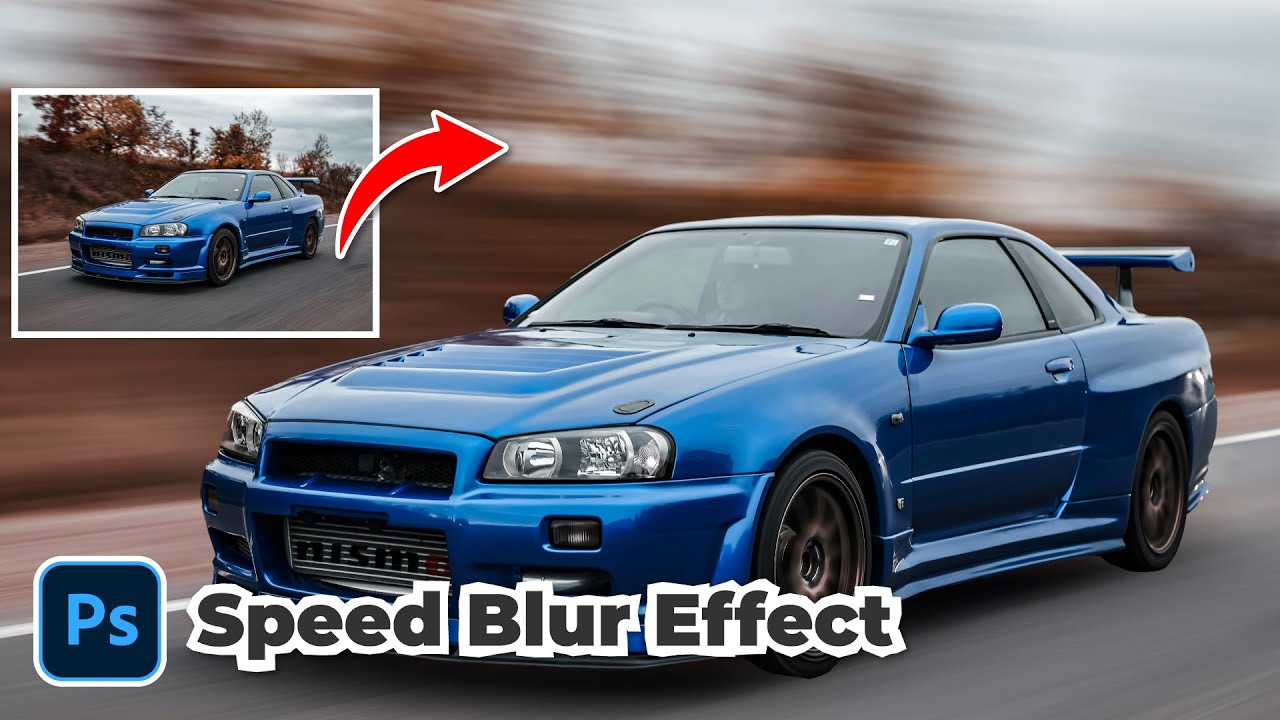 Easy How to Make Blur Speed effect in Photoshop - YouTube