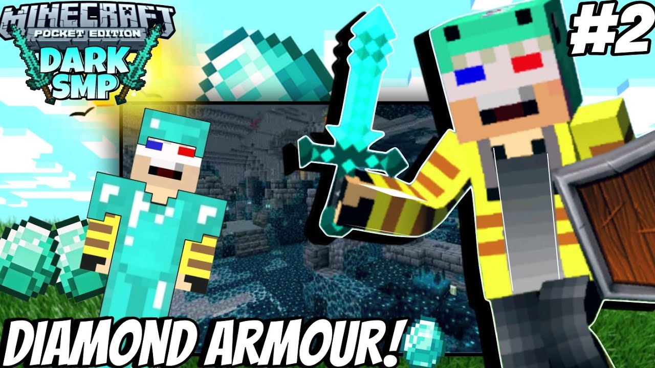 MAKING FULL DIAMOND ARMOUR IN DARK SMP! - YouTube