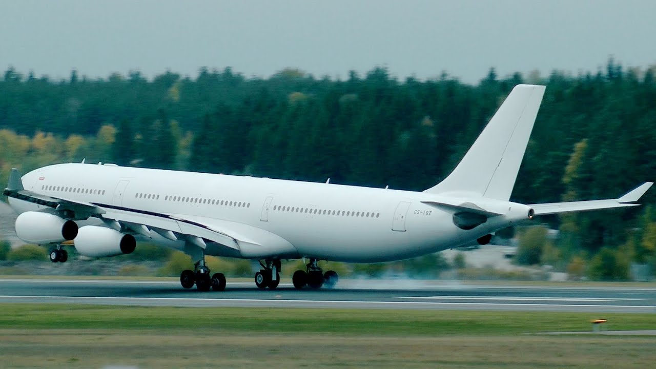 Hi Fly / Norwegian A340-313X Landing at Stockholm Arlanda Airport [HD ...