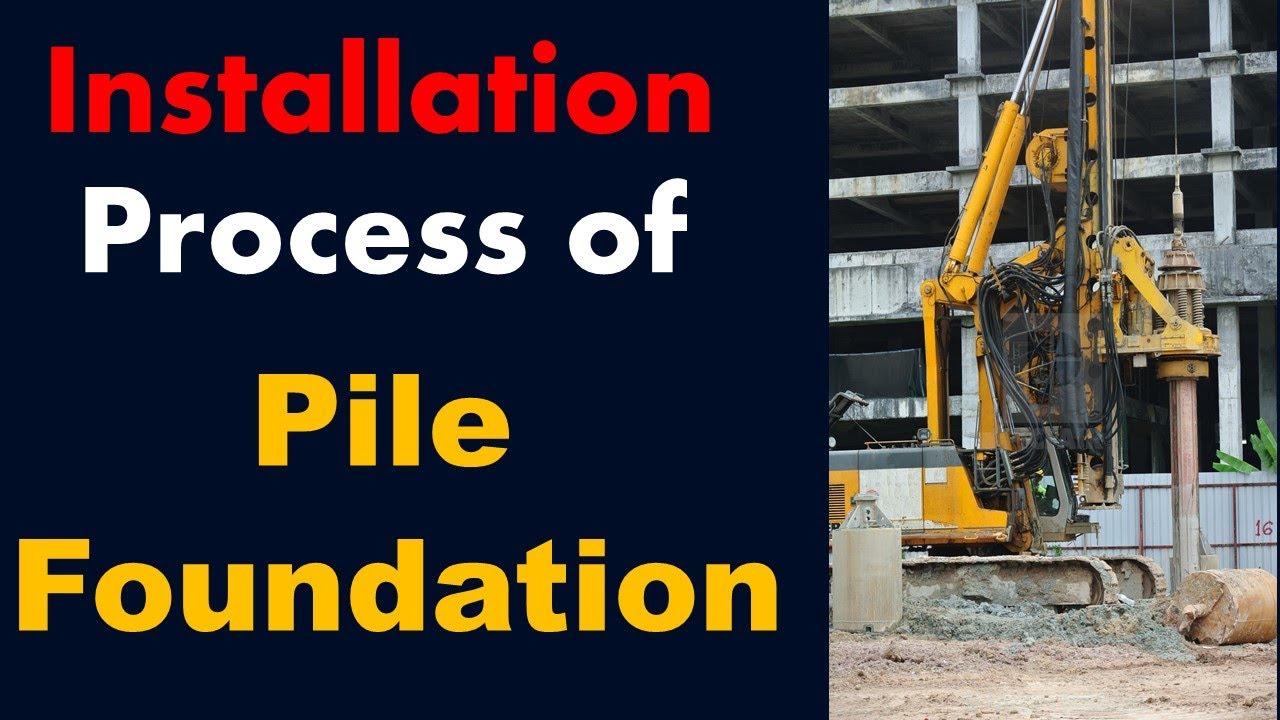 Installation process of pile foundation BY CIVIL GURUJI - YouTube
