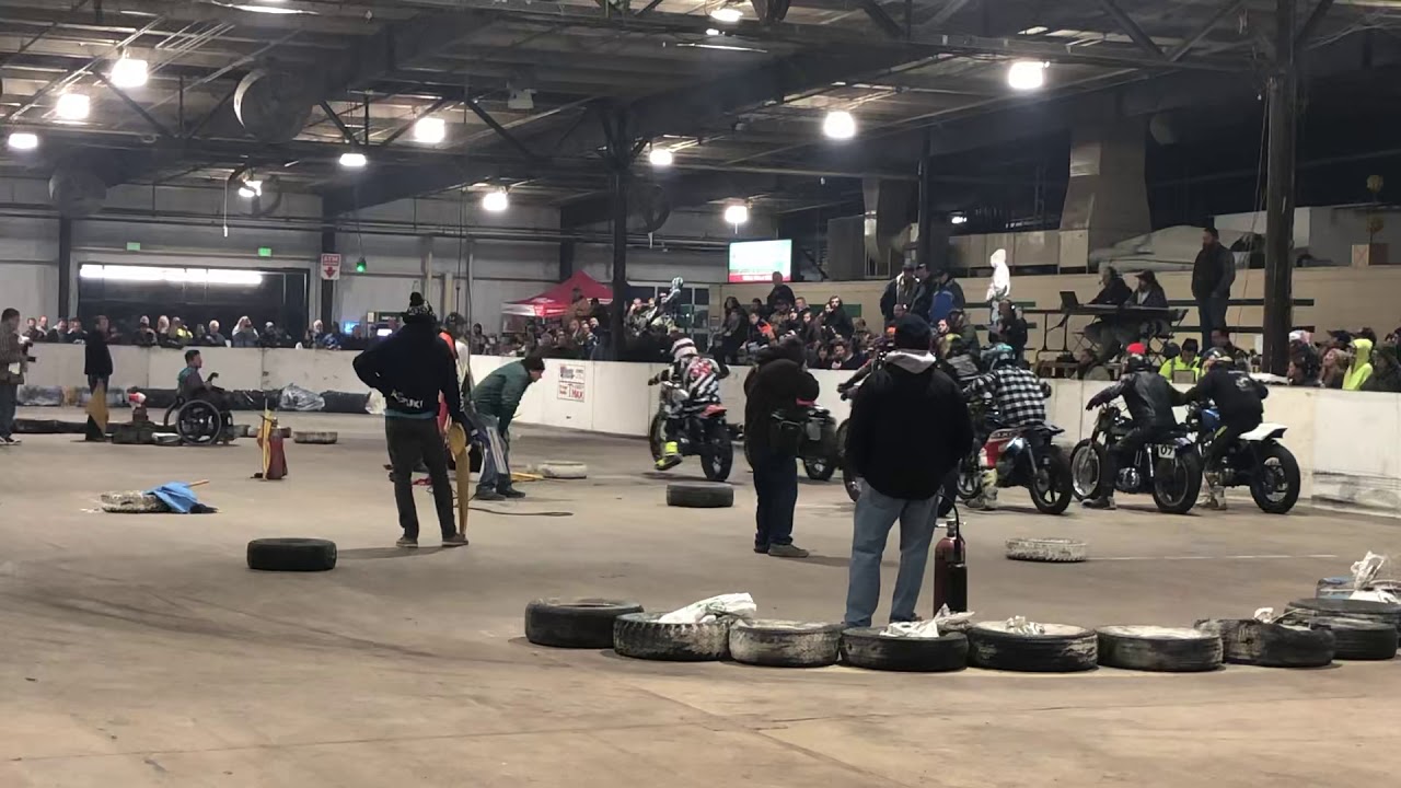 Timonium indoor motorcycle race part 13th - YouTube