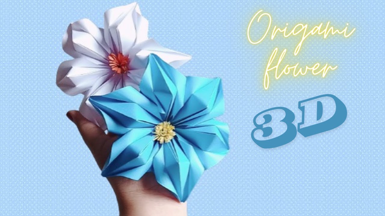 How to Make an Origami Flower | 3D Origami Flower - YouTube