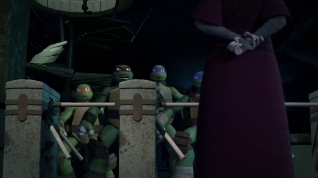TMNT Splinter Catches the Turtles Leaving the Lair - YouTube