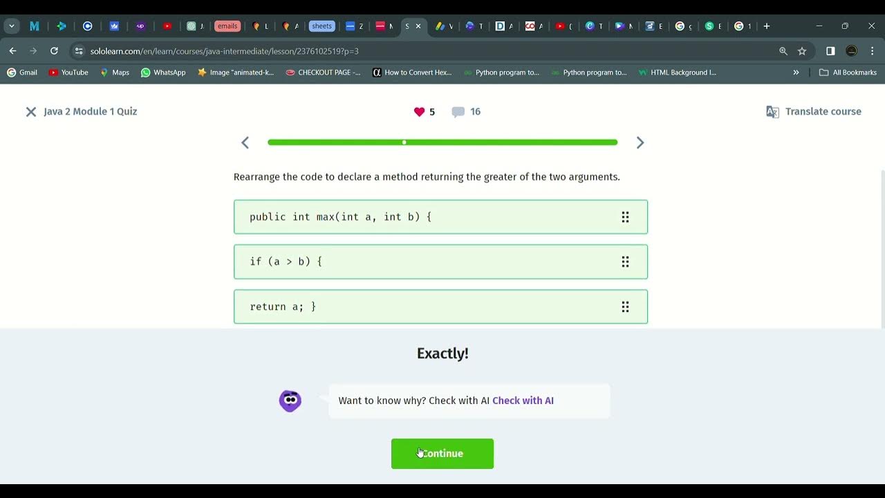 12 Java 2 Module 1 Quiz Java Intermediate Sololearn Youtube