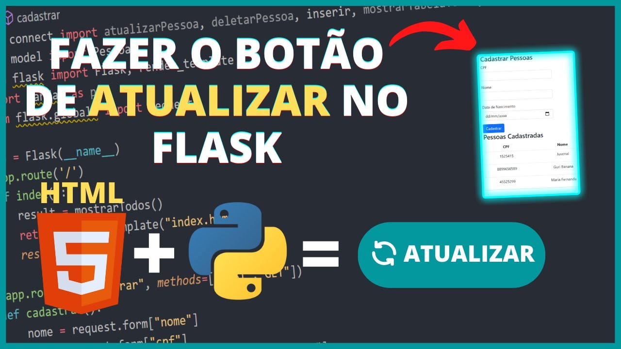 Aplicativo Flask - Como Atualizar o banco de dados com 1 Botão? - YouTube