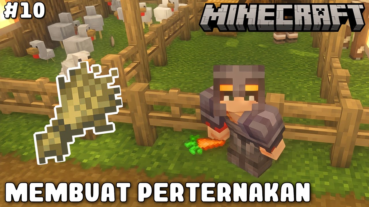 AKHIRNYA AKU PUNYA PERTERNAKAN HEWAN! Minecraft GAMEPLAY #10 - YouTube